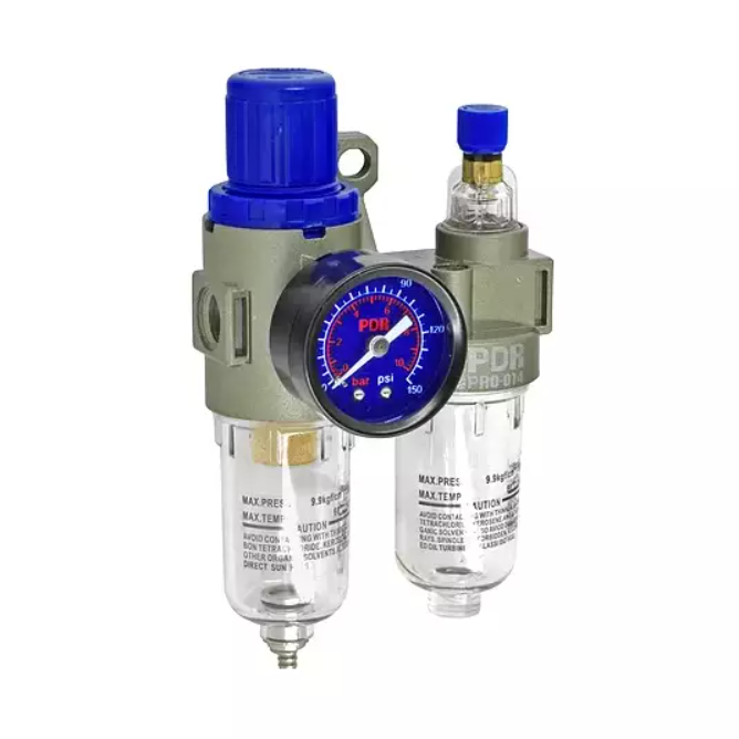 CONJUNTO FILTRO DE AR E LUBRIFIL 1/4" PDR PRO-014