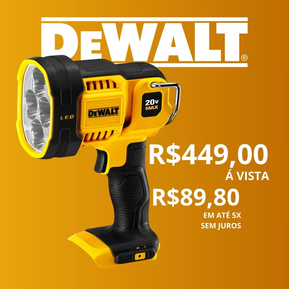 LANTERNA DE LED SPOTLIGHT DEWALT DCL043